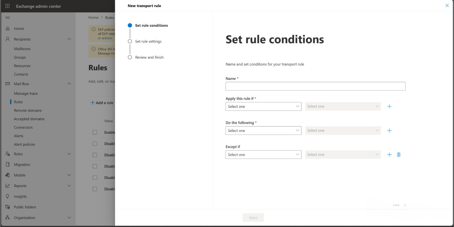 How to Configure Mail Flow Rules in Exchange Online - Evolve Connect