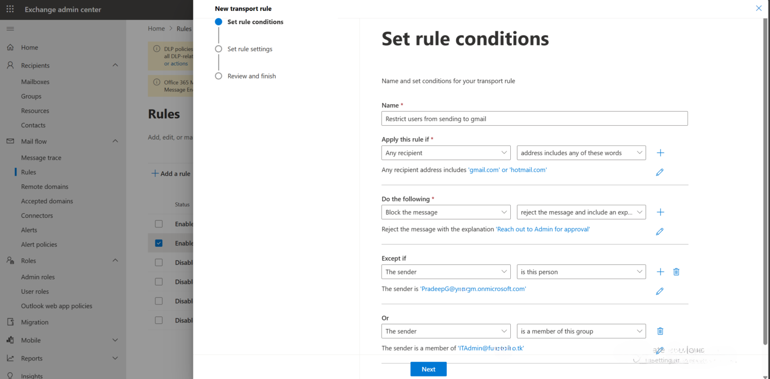 How to Configure Mail Flow Rules in Exchange Online - Evolve Connect